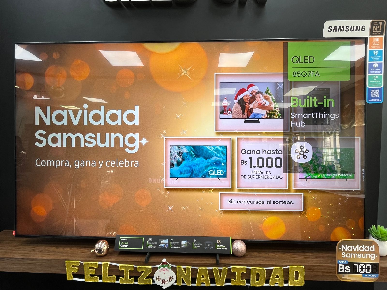 Samsung celebra Navidad con vales de hasta Bs 2.000 en supermercados